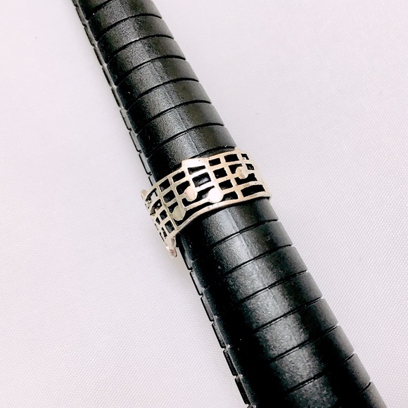 Jewelry | Silver Music Notes On Treble Clef Staff Stave Sheet Music ...